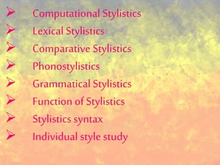 Stylistics | PPTX