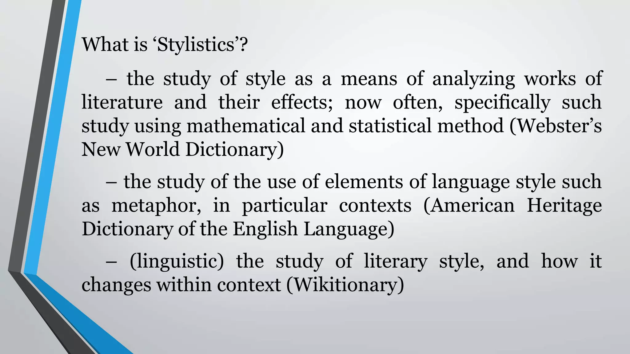 Stylistics | PPTX