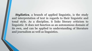 Stylistics | PPTX