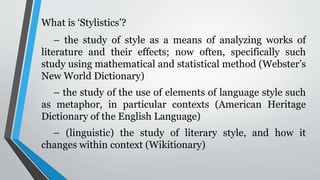 Stylistics | PPTX