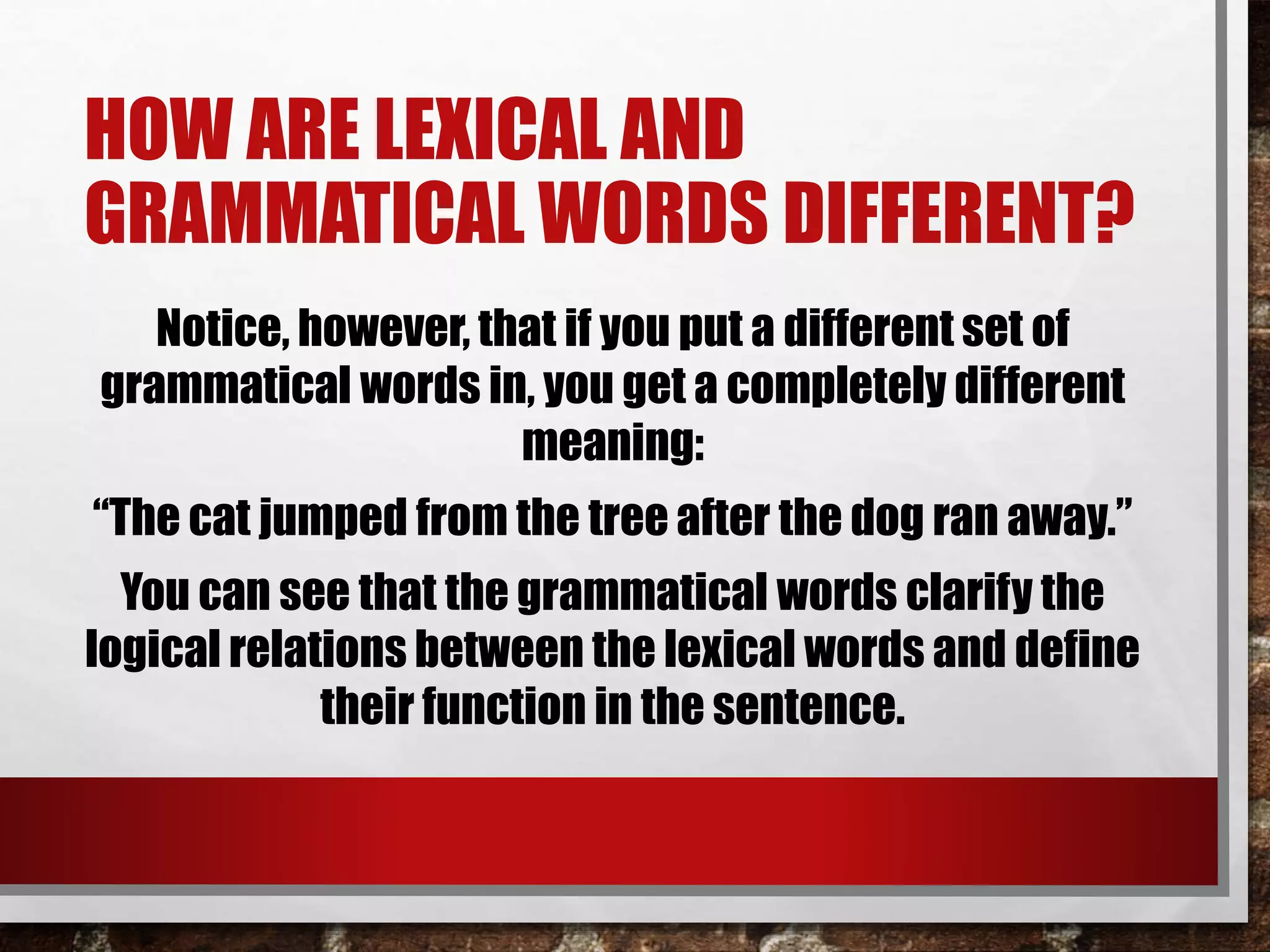 Open-class and Closed-class Words | PPTX