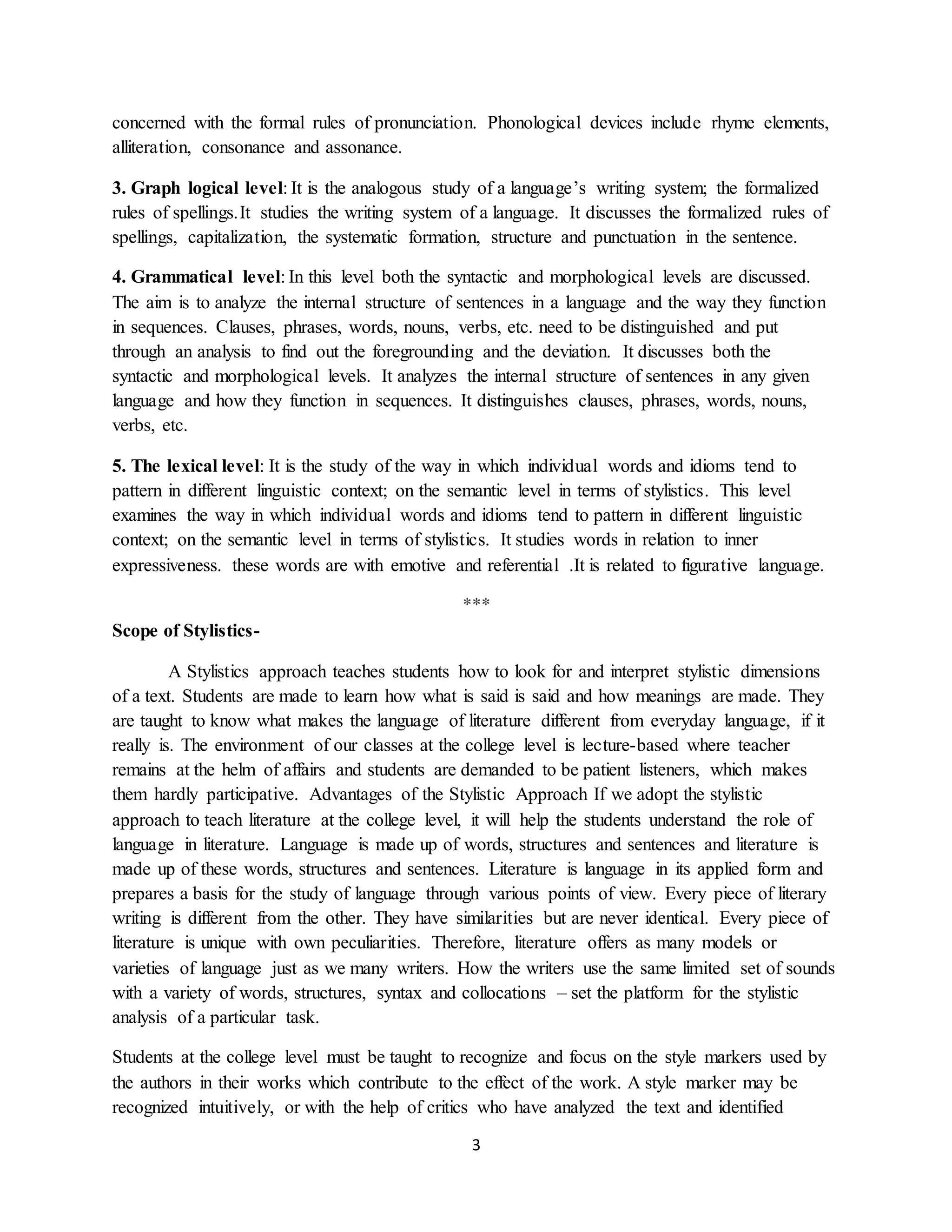 Stylistics | PDF
