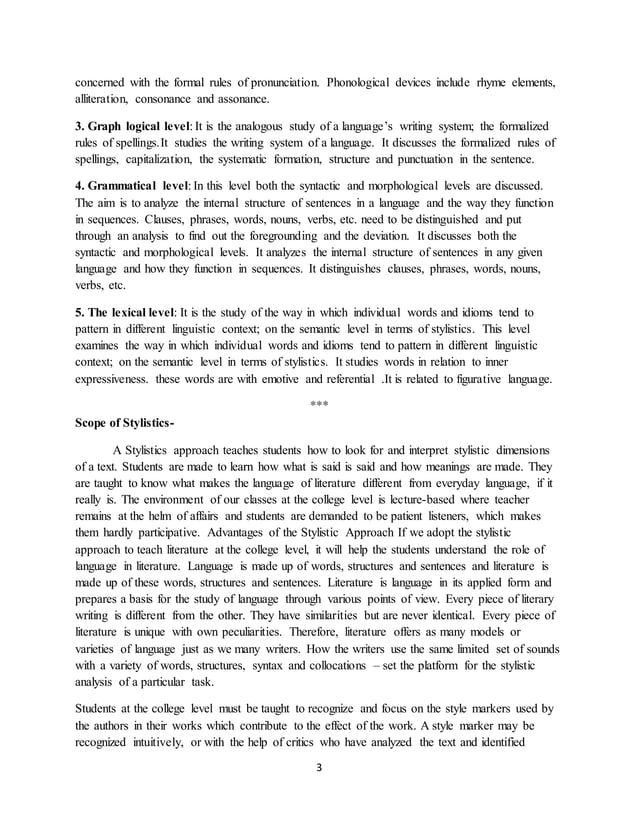 Stylistics | PDF