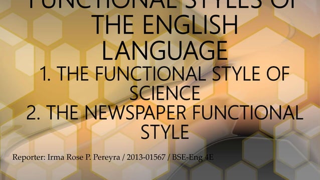 The Functional Styles of the English Language | PPT