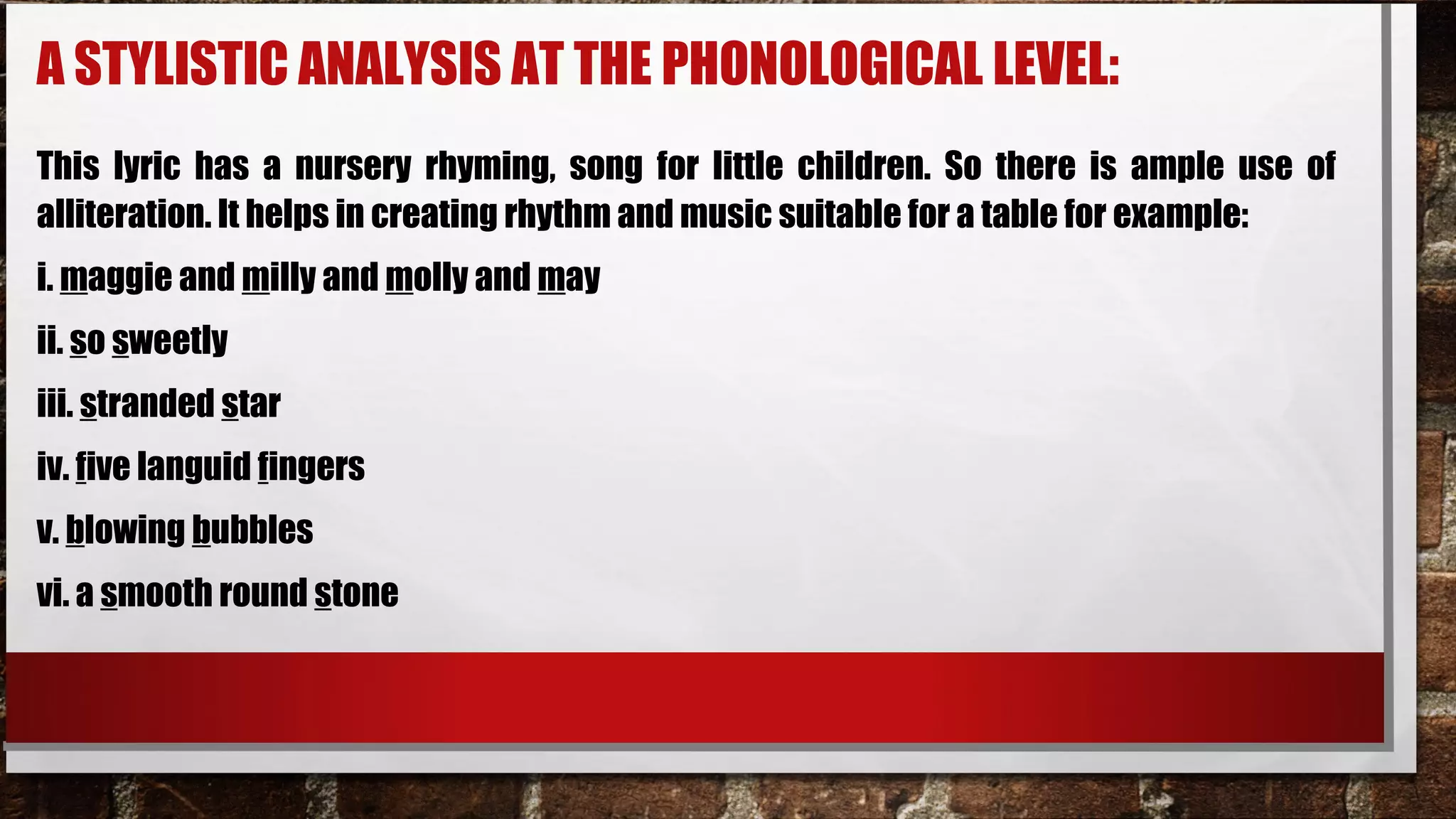 Stylistics Analysis | PPT