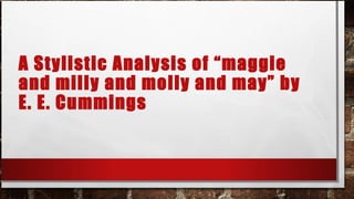 Stylistics Analysis | PPT