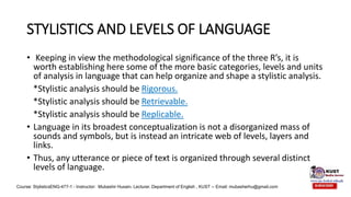 STYLISTICS, LINGUISTIC LEVELS AND GRAMMAR.pptx