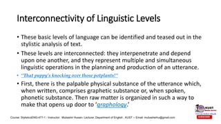 STYLISTICS, LINGUISTIC LEVELS AND GRAMMAR.pptx