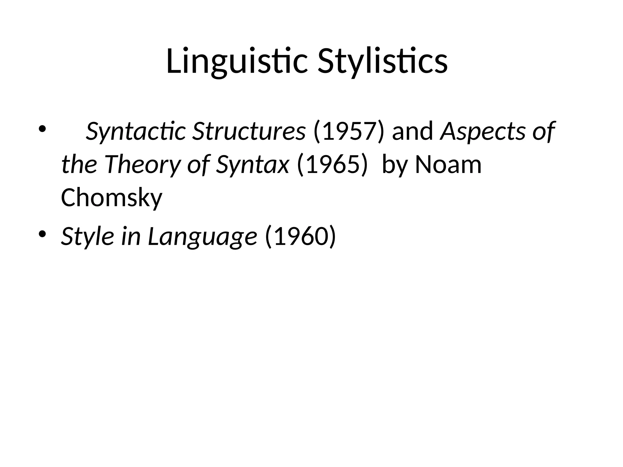 Stylistics PPT Revised Aspects of language | PPTX