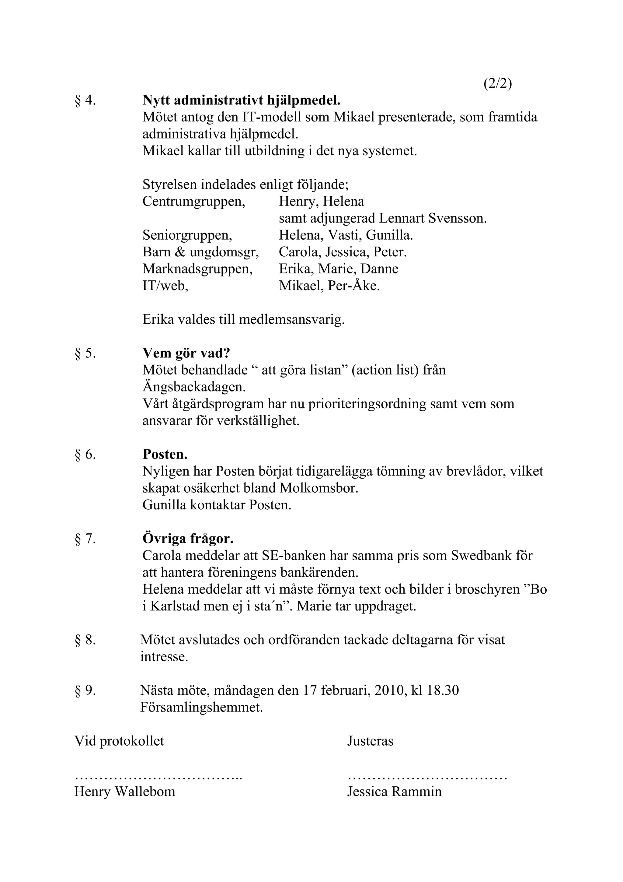 Styrelseprotokoll 22 2010 | PDF
