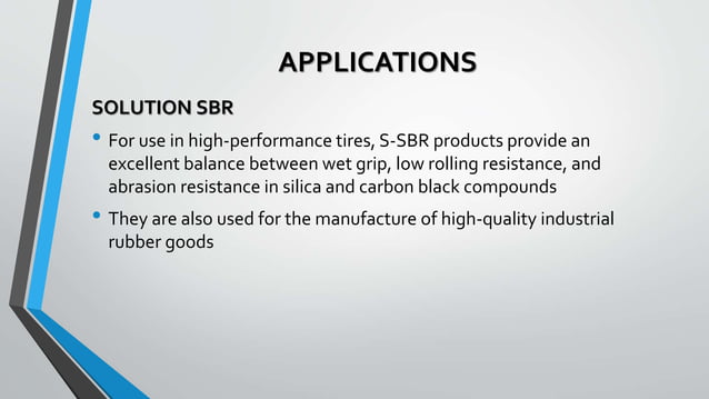 Styrene Butadiene Rubber | PPTX