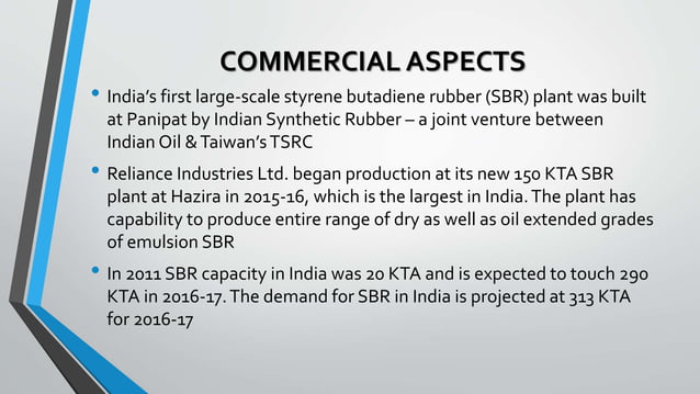 Styrene Butadiene Rubber | PPTX