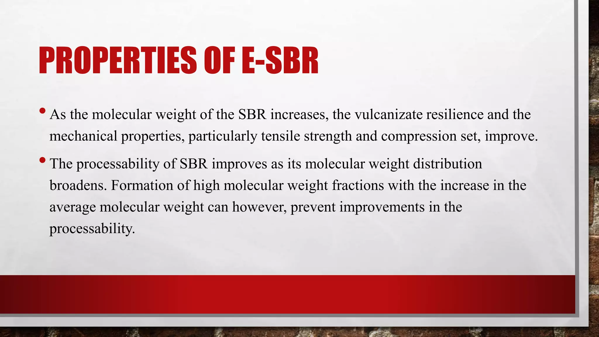 Styrene butadiene rubbers | PPTX