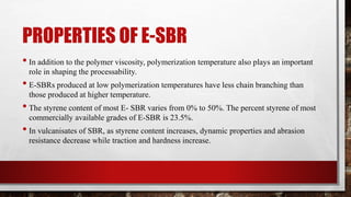 Styrene butadiene rubbers | PPTX