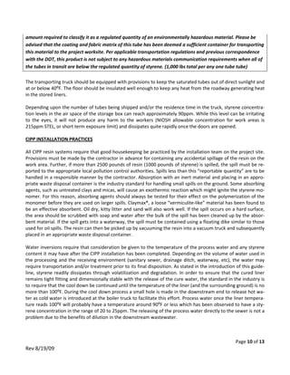Guidelines for handling and storing styrene resins | PDF