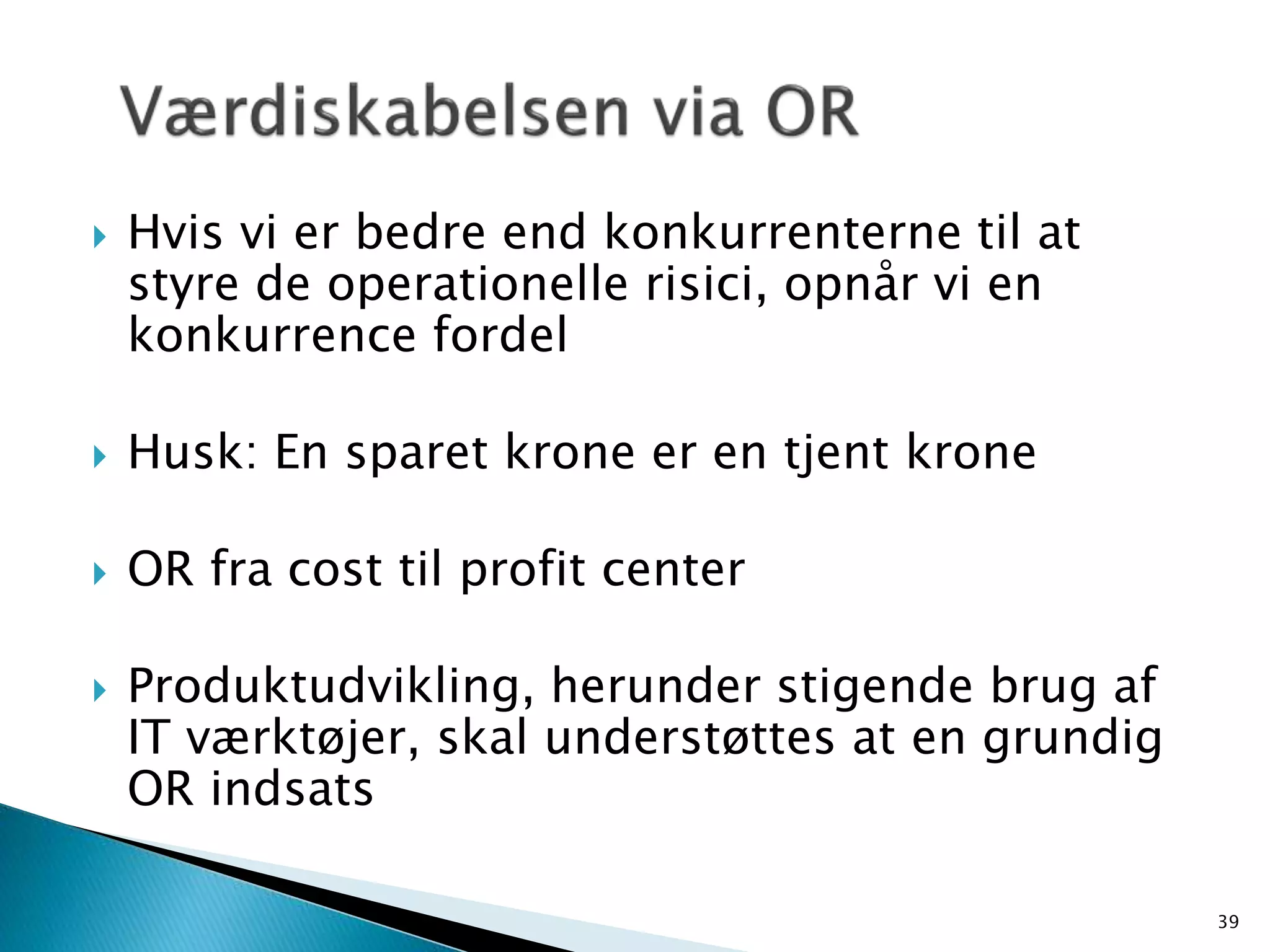 Styring af operationelle risici | PPTX