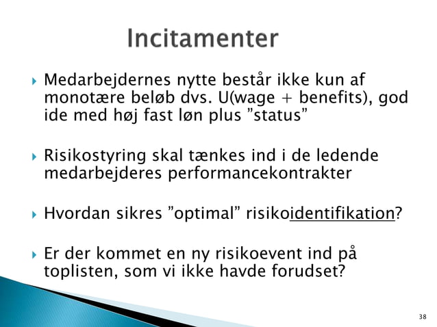 Styring af operationelle risici | PPTX