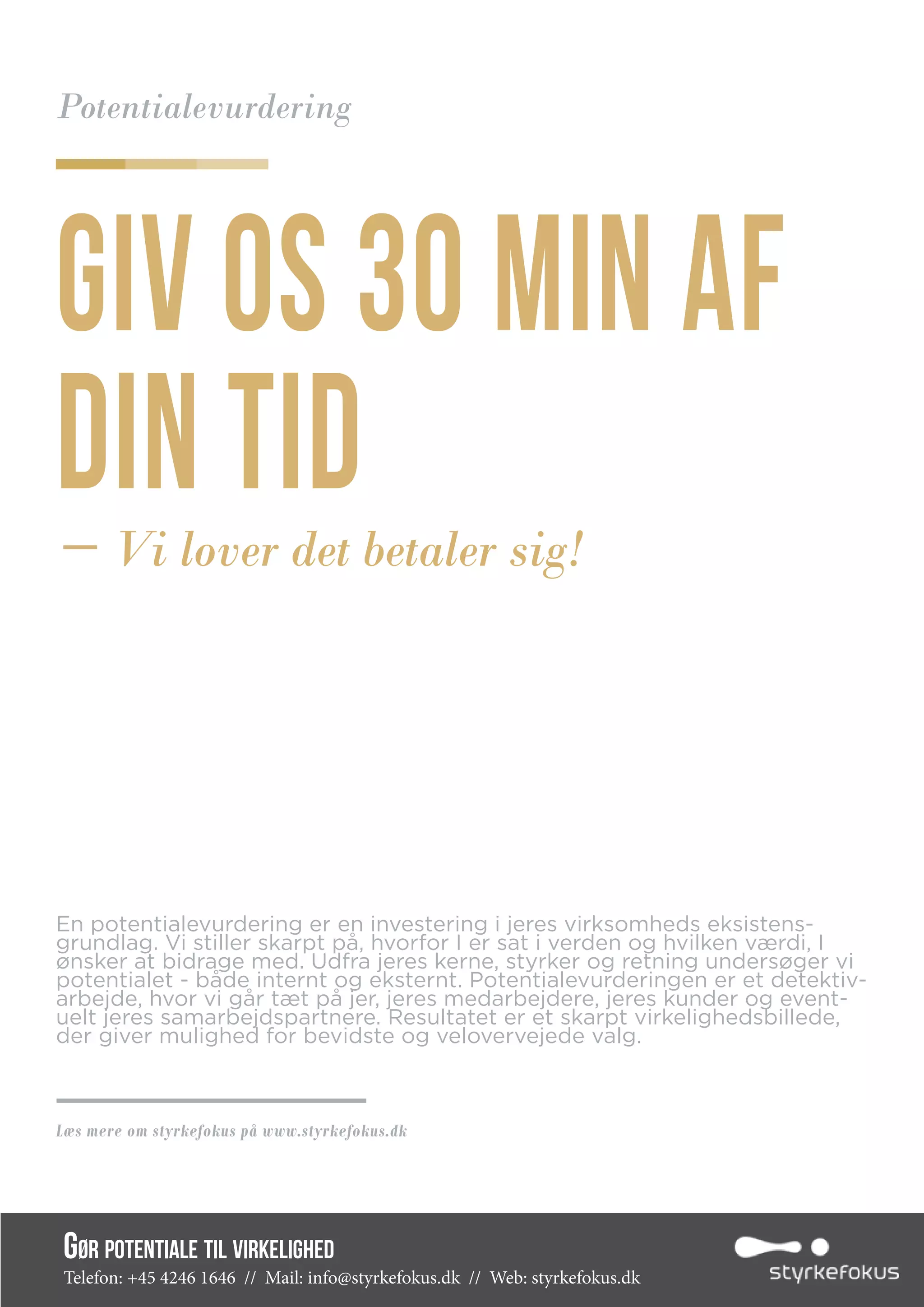 Styrkefokus - Potentialevurdering | PDF