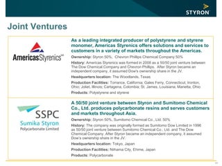 Styron LLC Corporate Presentation | PDF | Manufacturing Industry ...