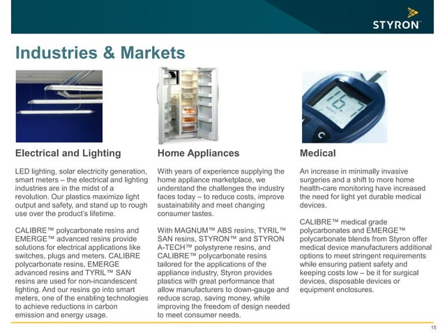 Styron LLC Corporate Presentation | PDF | Manufacturing Industry ...