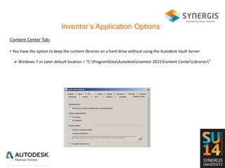 Synergis University 2014 - Inventor Performance Optimization | PPT
