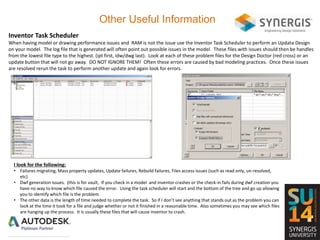 Synergis University 2014 - Inventor Performance Optimization | PPT