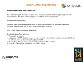 Synergis University 2014 - Inventor Performance Optimization | PPT