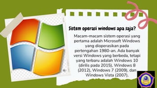 Sistem pengelolaan windows pada sistem komputer | PDF
