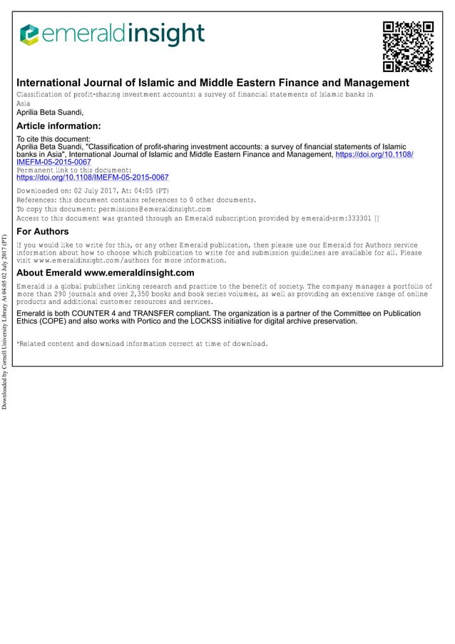 Classification of profit-sharing investment accounts: a survey of financial statements of ...