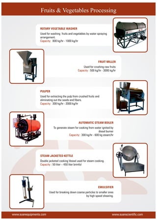 Suan Scientific Instruments & Equipments, Kolkata, Food Processing ...