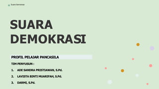 Pembelajaran tentang Suara Demokrasi F E | PPT