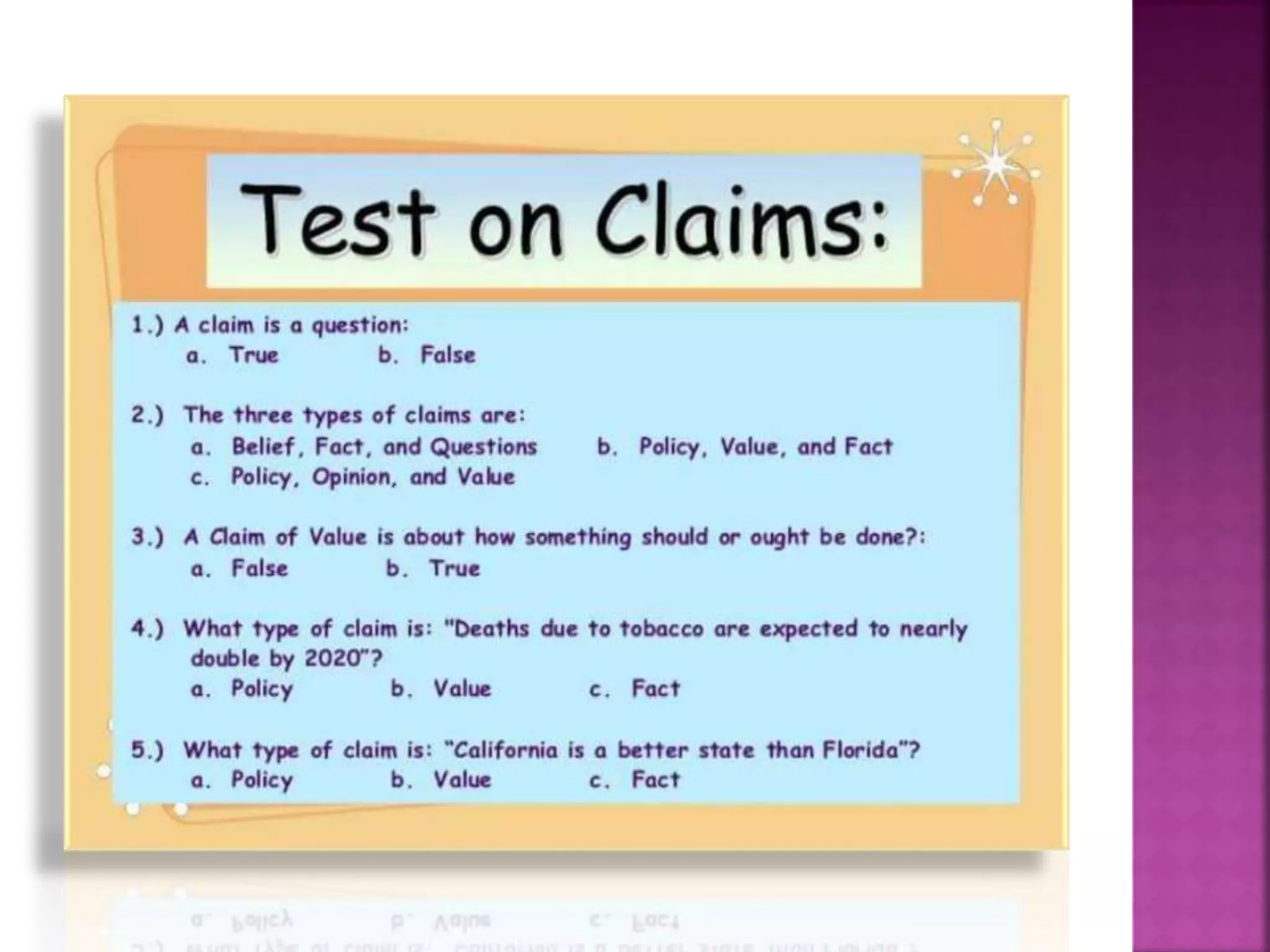 claim of value | PPTX