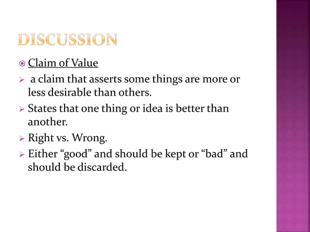 claim of value | PPTX