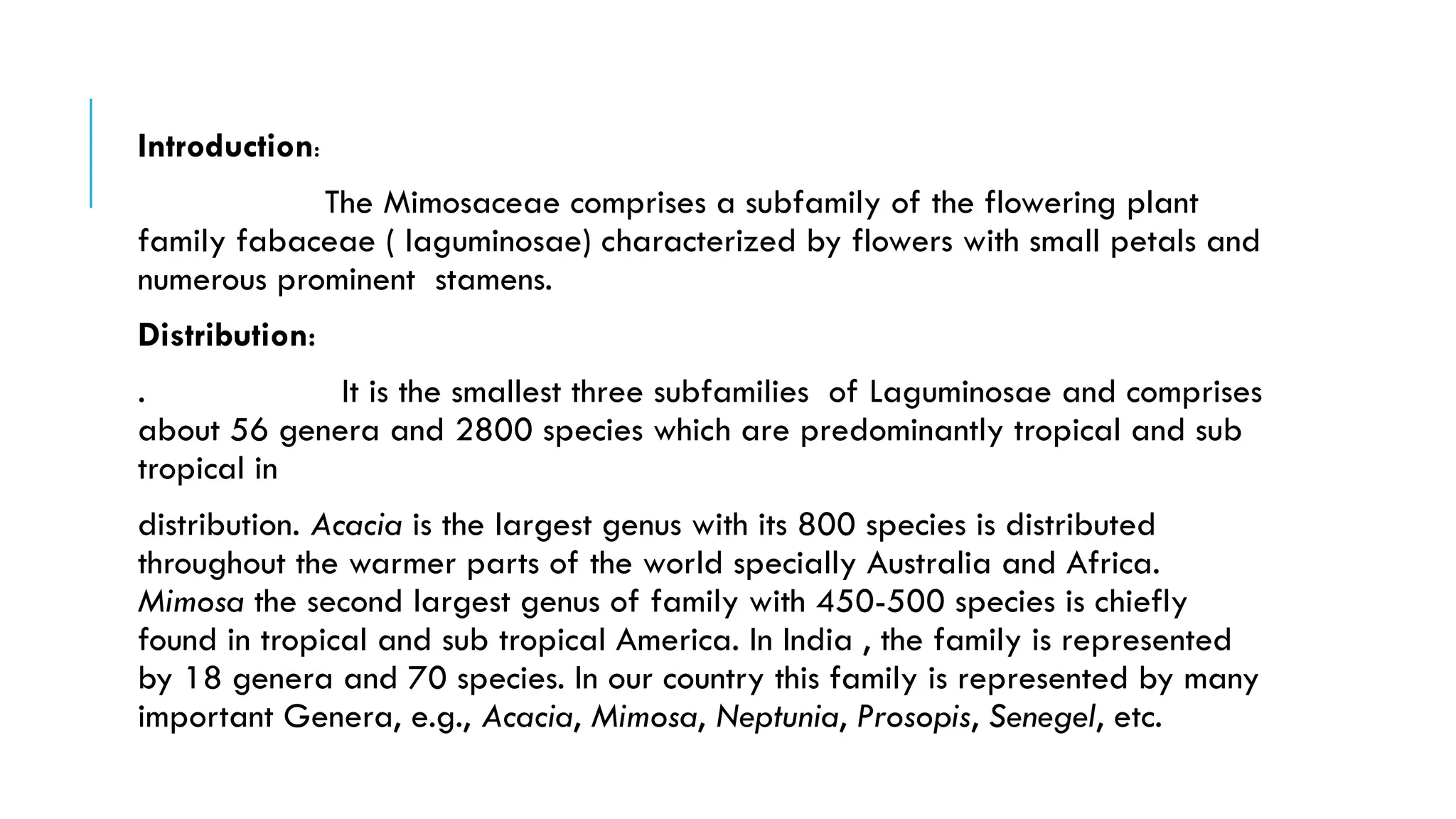 Sub.family Mimosaceae By Hira Aslam GCUL | PPT