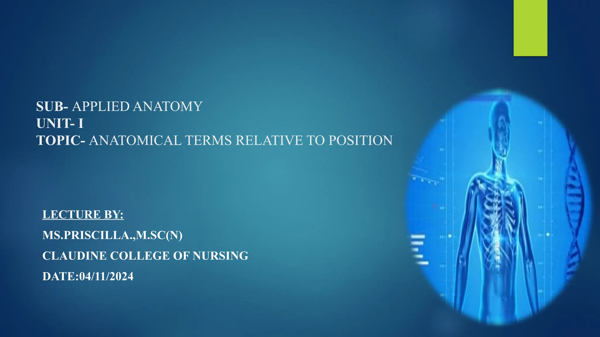 APPLIED ANATOMY-anatomical terms ...pptx