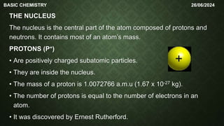 SUB-ATOMIC PARTICLES PROTONS, NEUTRONS AND ELECTRONS..pptx