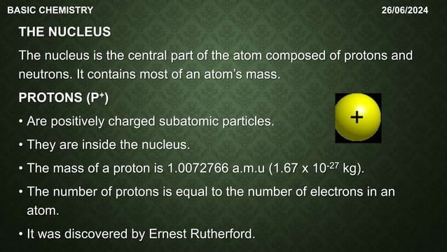 SUB-ATOMIC PARTICLES PROTONS, NEUTRONS AND ELECTRONS..pptx | Chemistry | Science