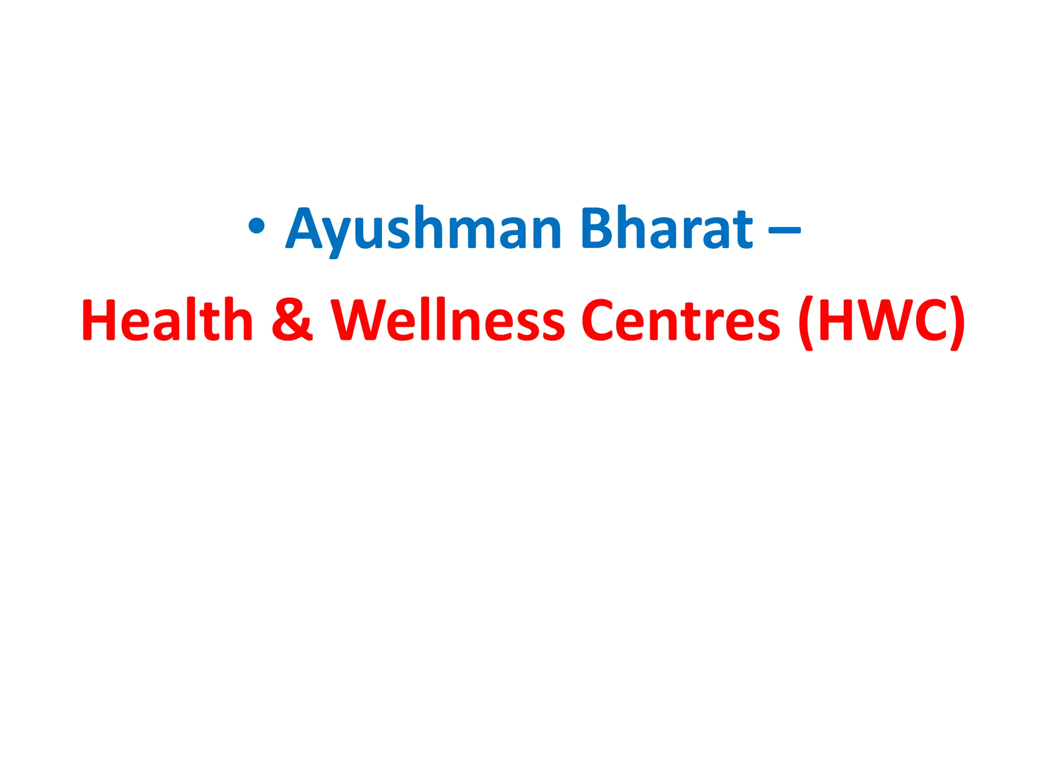 SUB-HEALTH CENTRE, Health and wellness centre Sub health centre Revised ...