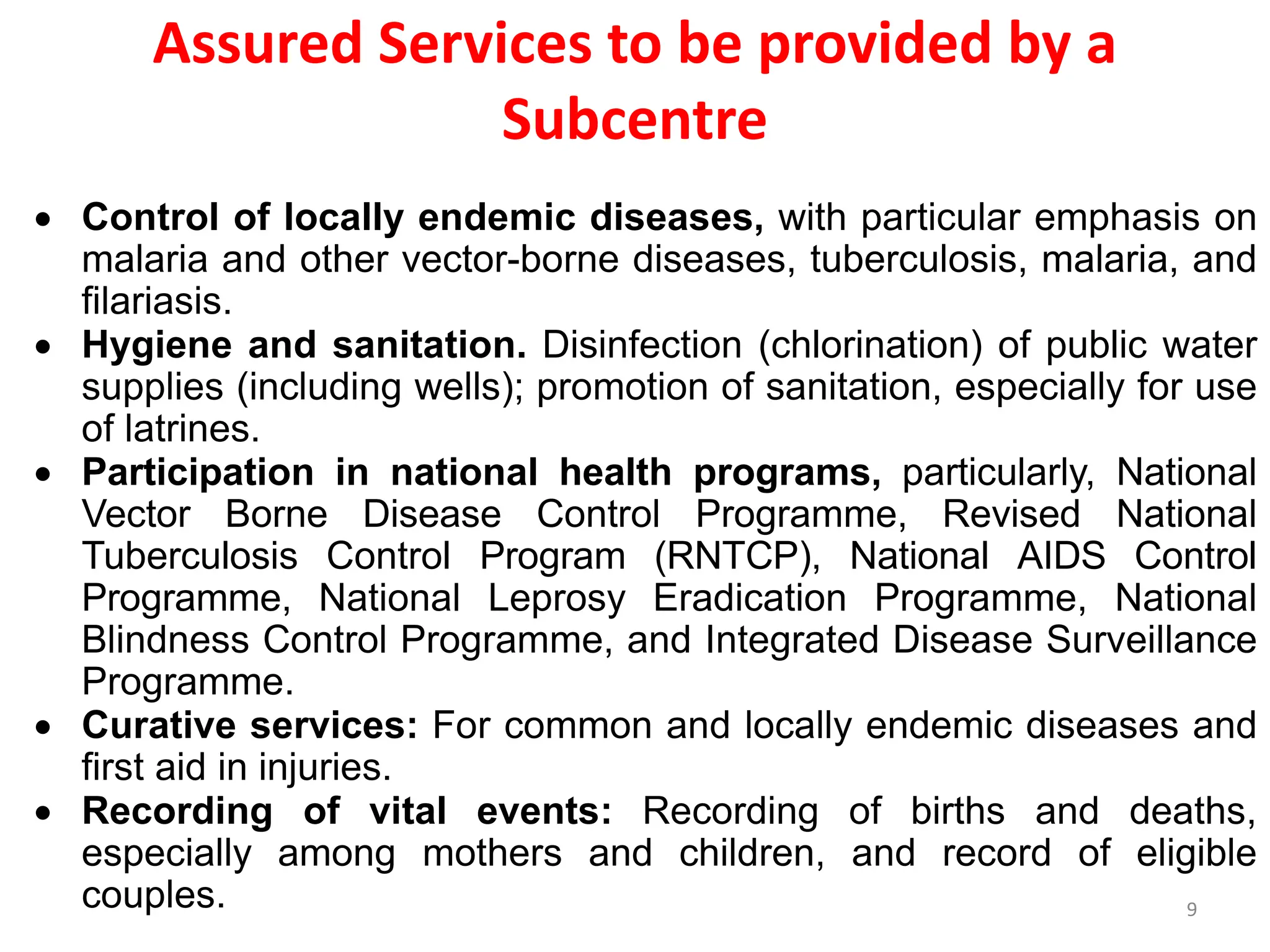 SUB-HEALTH CENTRE, Health and wellness centre Sub health centre Revised ...