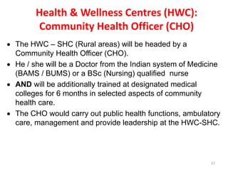 SUB-HEALTH CENTRE, Health and wellness centre Sub health centre Revised ...