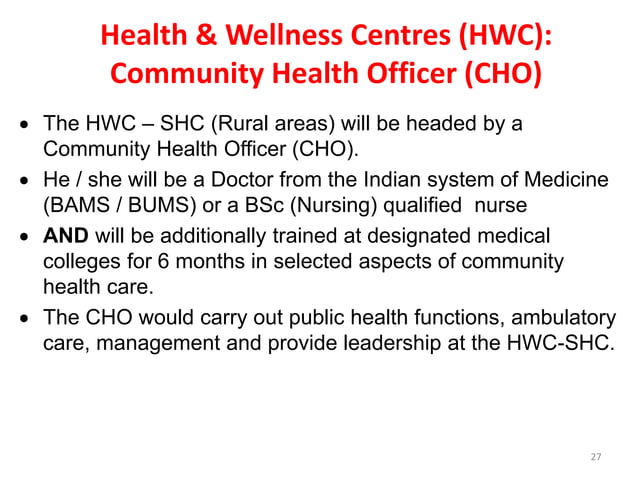 SUB-HEALTH CENTRE, Health and wellness centre Sub health centre Revised ...