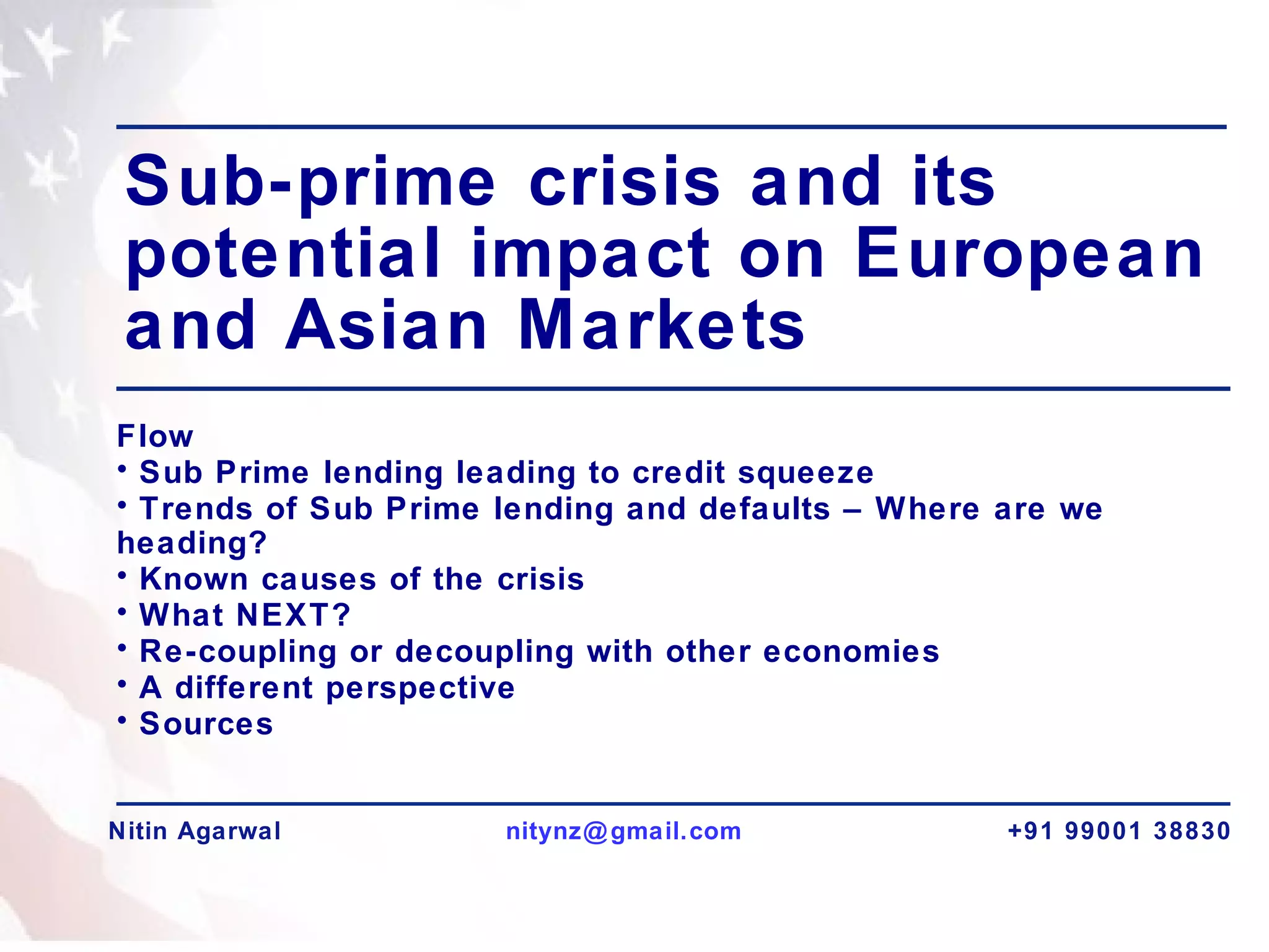 Sub Prime Crisis And Its Impact | PPT