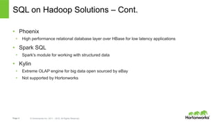 Sub-second-sql-on-hadoop-at-scale | PPT