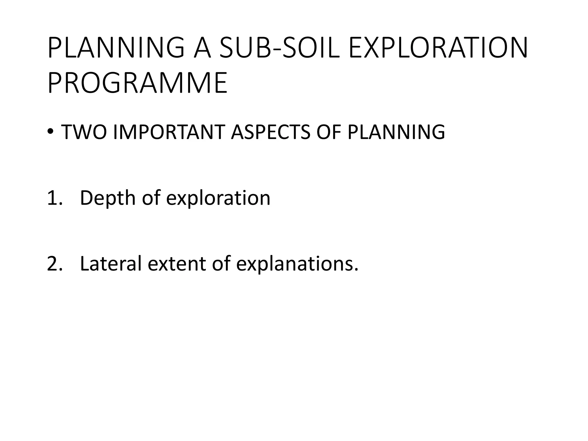 Sub soil exploration | PPTX