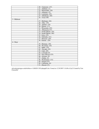 Substate region geo-codes for the U.S.- 2007 | DOC