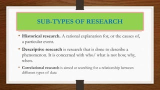 SUB-TYPES OF RESEARCH PP 2.pptx
