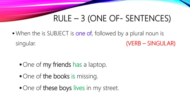 Sub verb agreement | PPTX