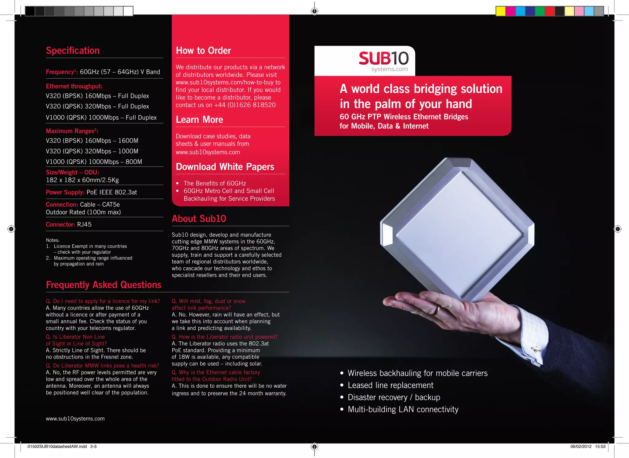 Sub10 product leaflet | PPT