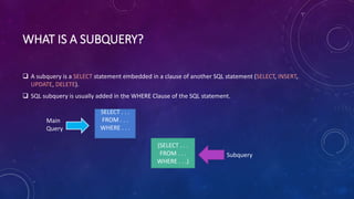 Sub-Queries | PPT