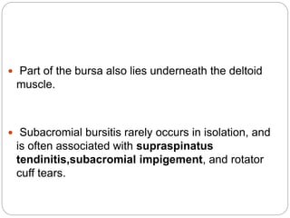 Subacromail bursitis | PPTX